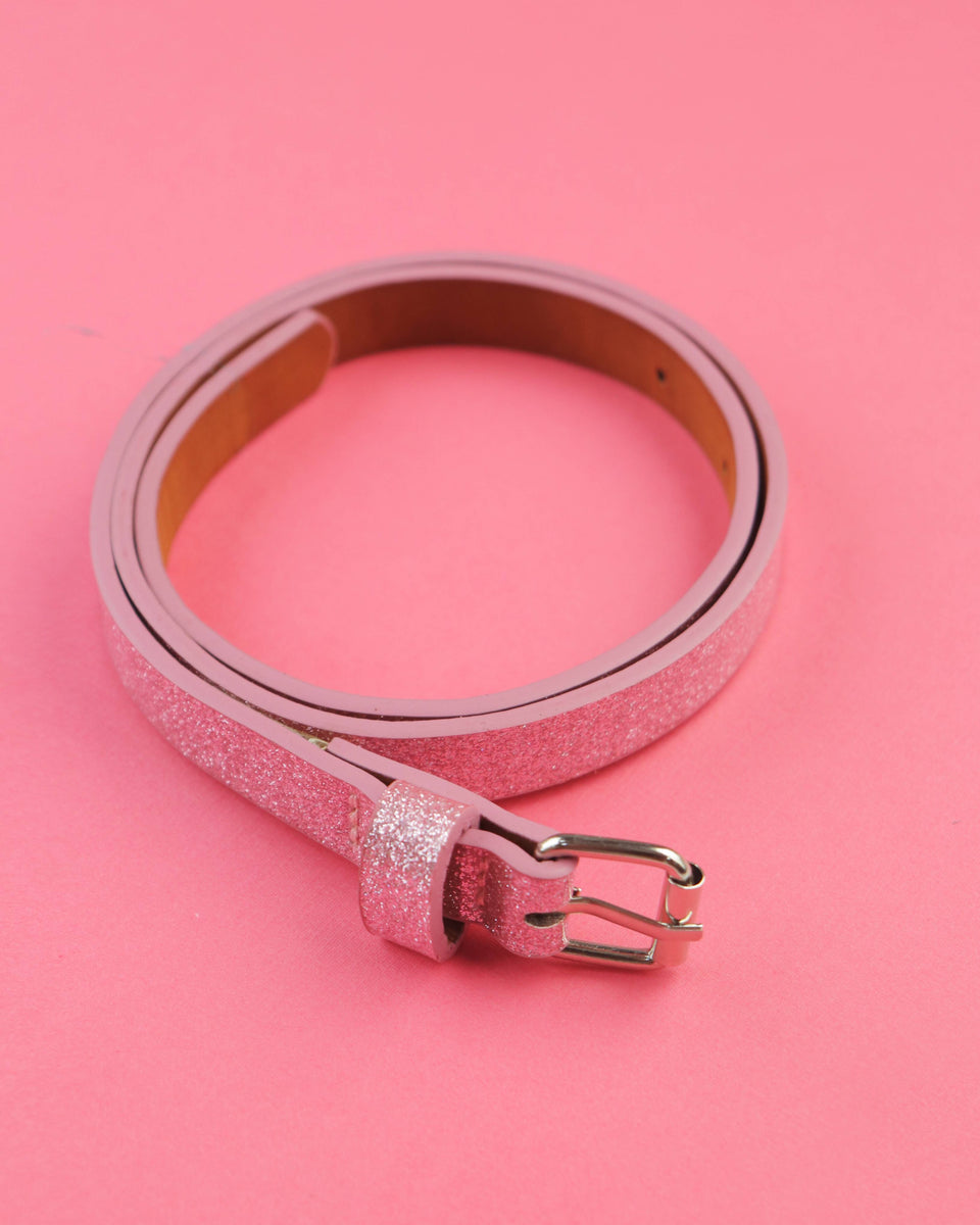Ultra Skinny Glitter Belt - Rose Pink – Little & Loom
